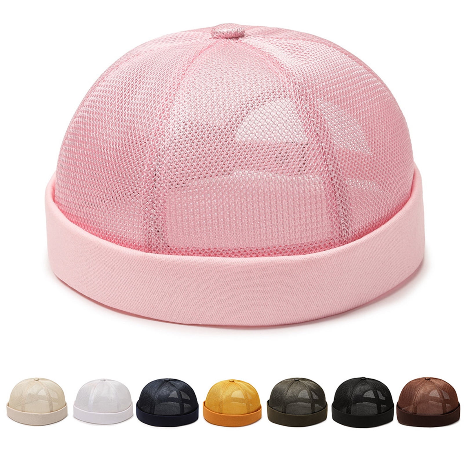 rygai Women Men Dome Hat Hollow Out Mesh Supper Breathable Brimless ...