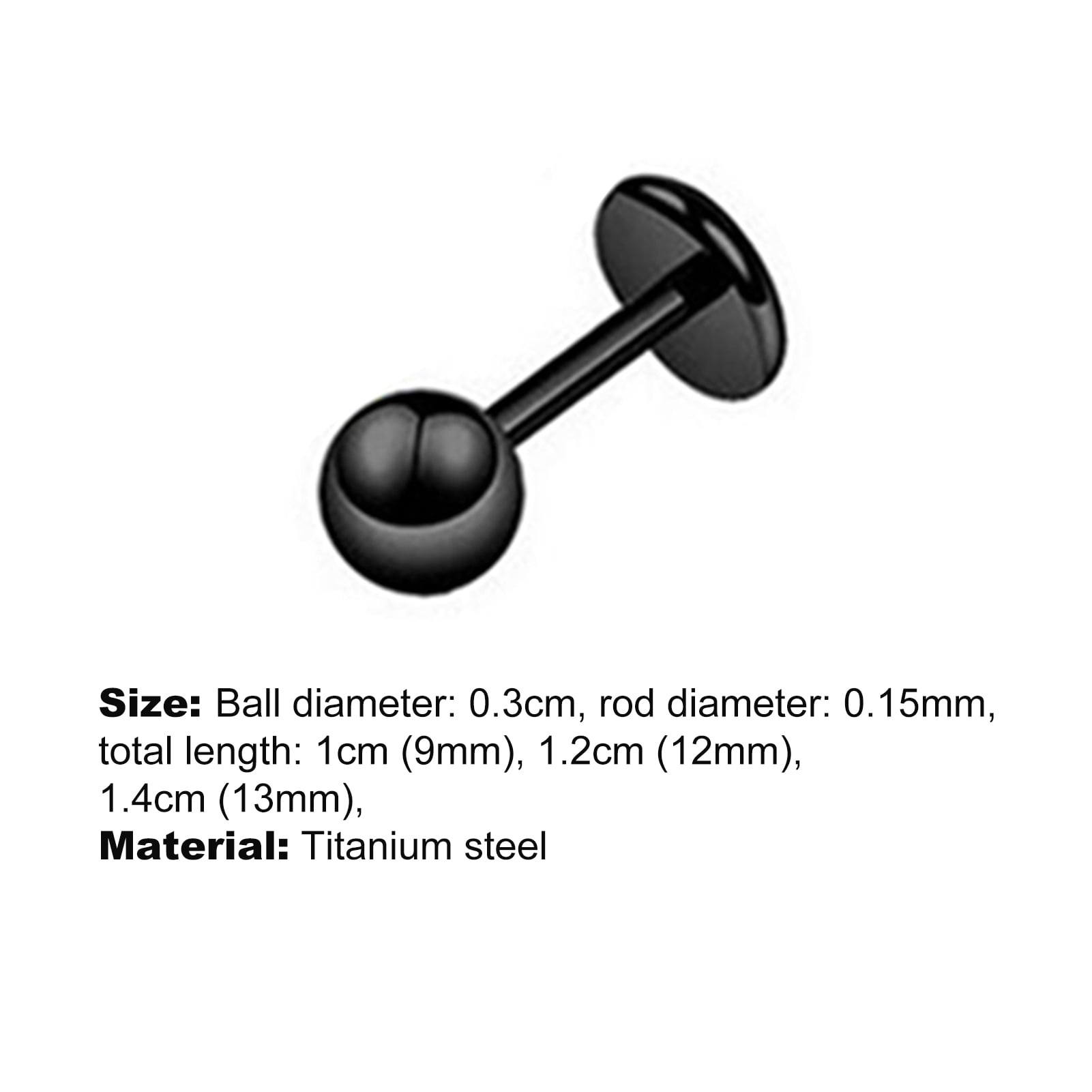 rygai Women Punk Steel Barbell Ear Cartilage Helix Tragus Stud Earring ...