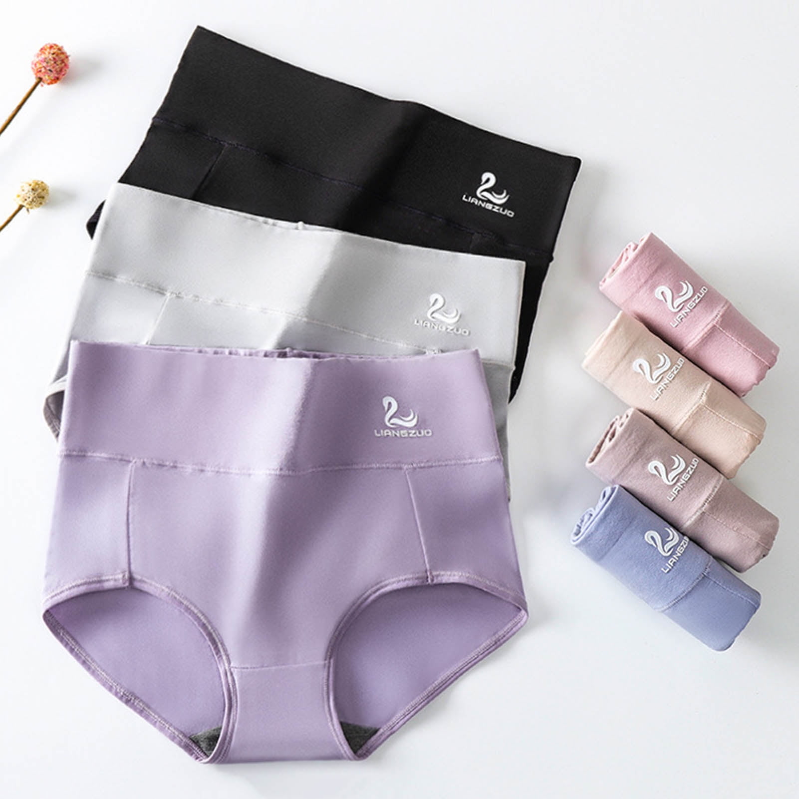 rygai Women Underpants Breathable High Elasticity Intimate Slim Fit No ...
