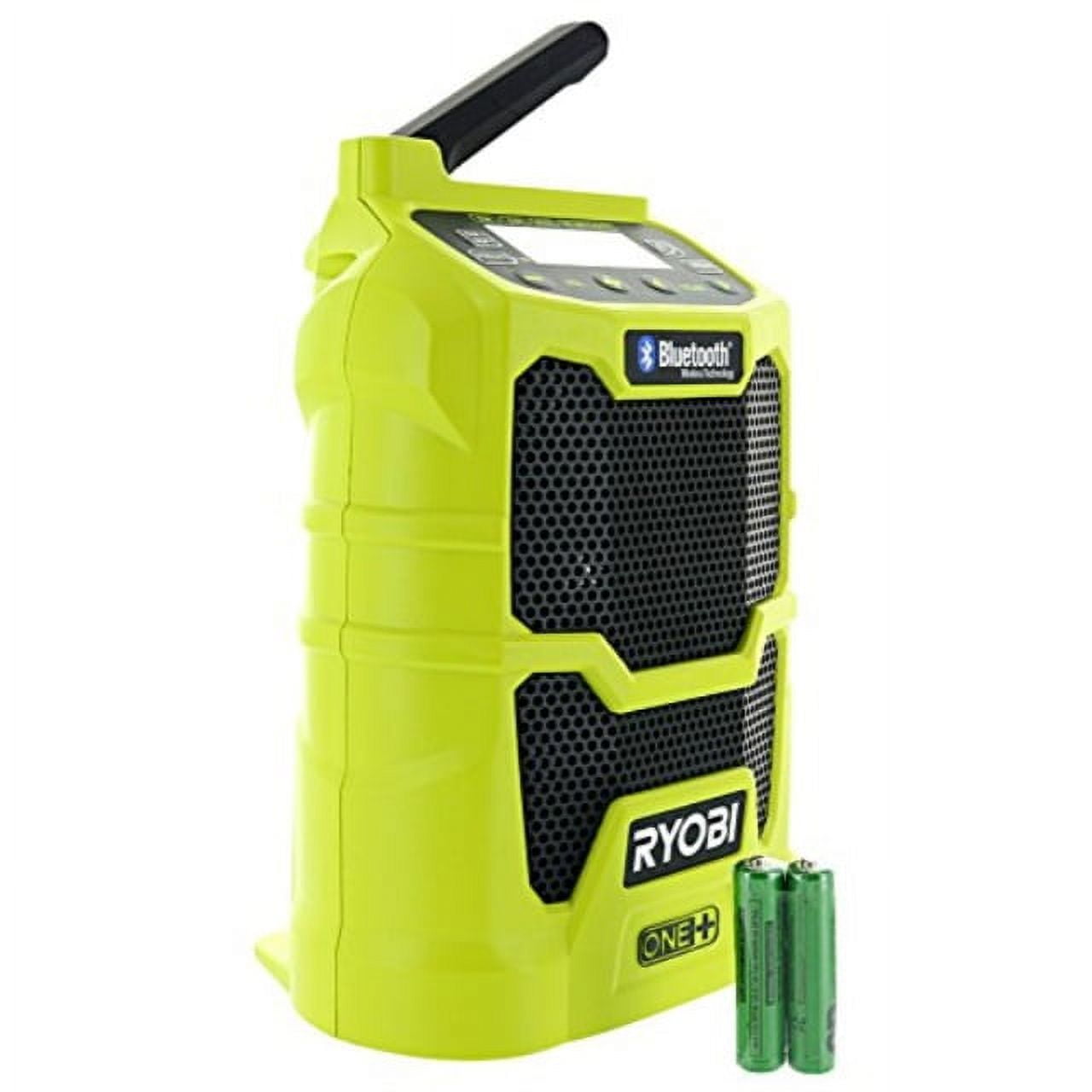 Ryobi 18-Volt ONE+ Portable FM Radio with Bluetooth, Battery Operated ...