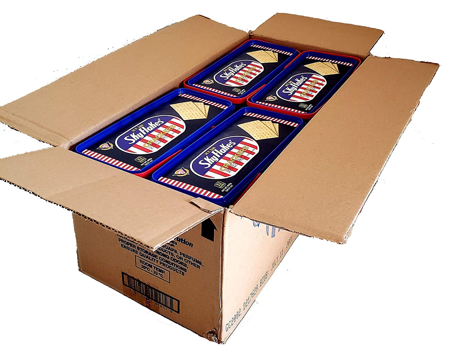 s - 8 Plastic Containers of Sky Flakes s Individually Wrapped Packs ...