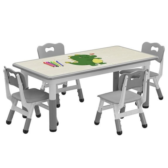 ’s Adjustable Table and Chairs Set, Arts & Crafts Activity Center for ...