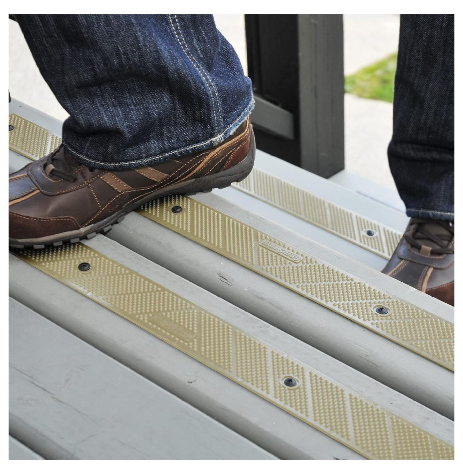 s Anti-Slip Treads - 8 Pack, Beige (32" x 2") - Outdoor Non-Slip Tread ...