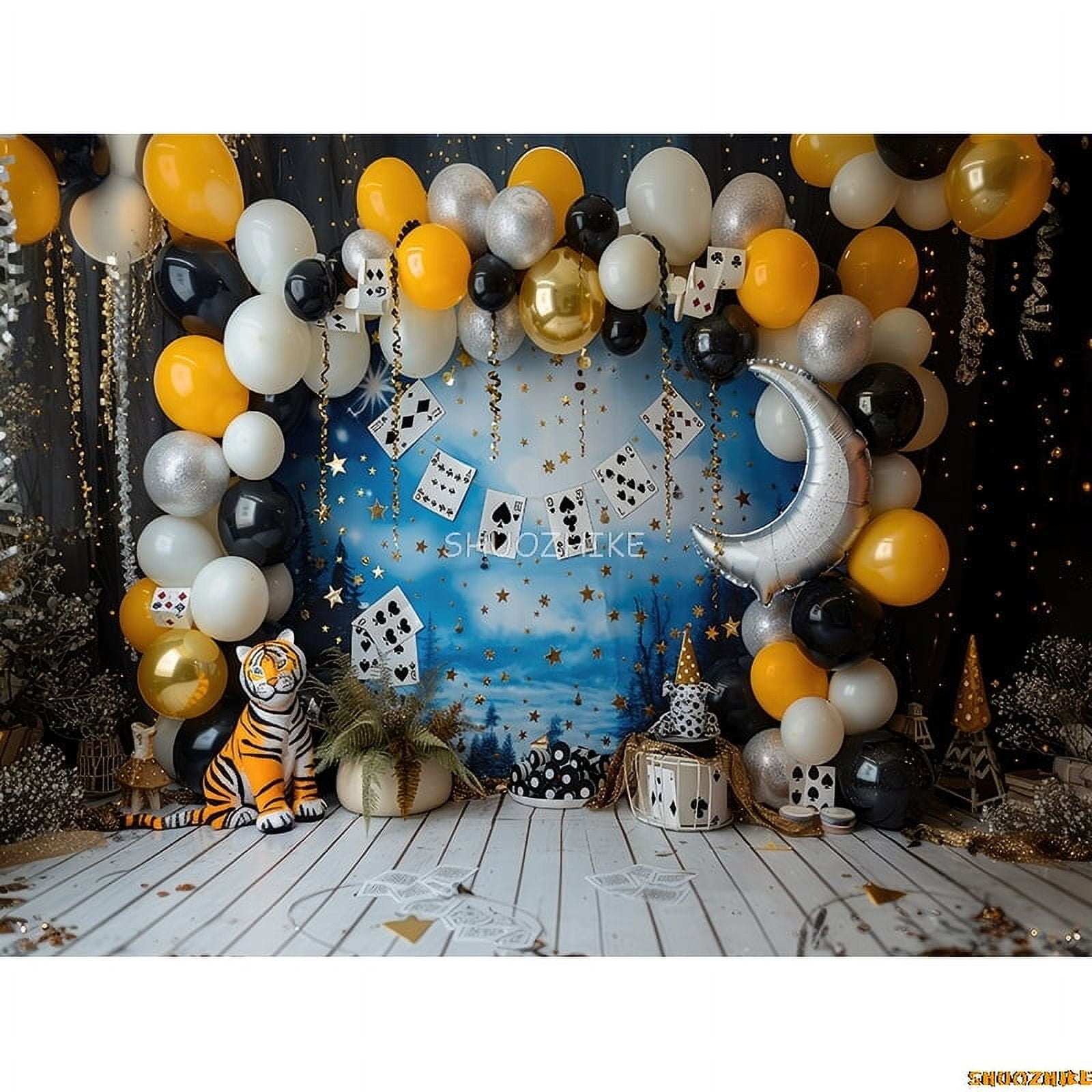 s Birthday Party Photography Backdrops Props Unicorn Colorful Balloons ...