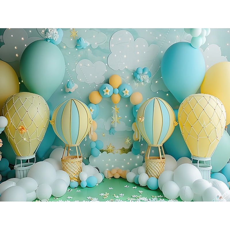 s Birthday Party Photography Backdrops Props Unicorn Colorful Balloons ...
