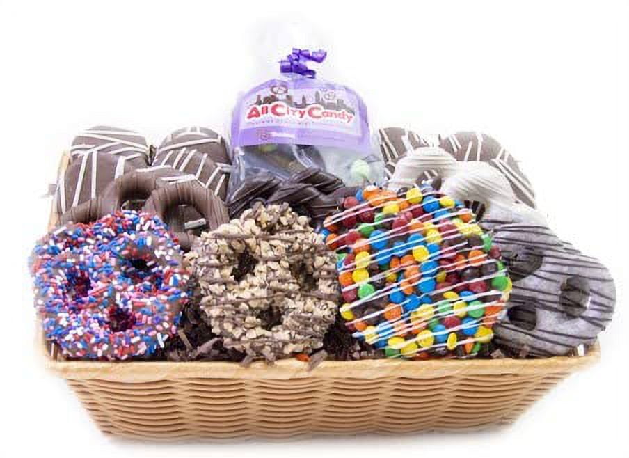 's Delicious Collection Gourmet Hand Dipped Chocolate Covered Pretzels ...