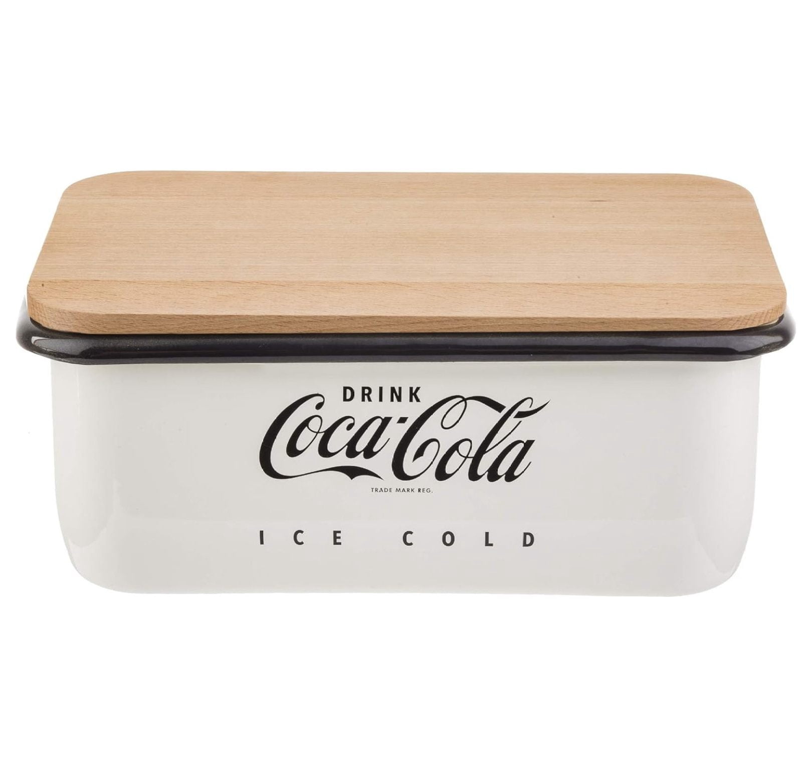 's Enamel Bread Box with Lid, 14.5 x 9.5 x 5.75'', White - Walmart.com
