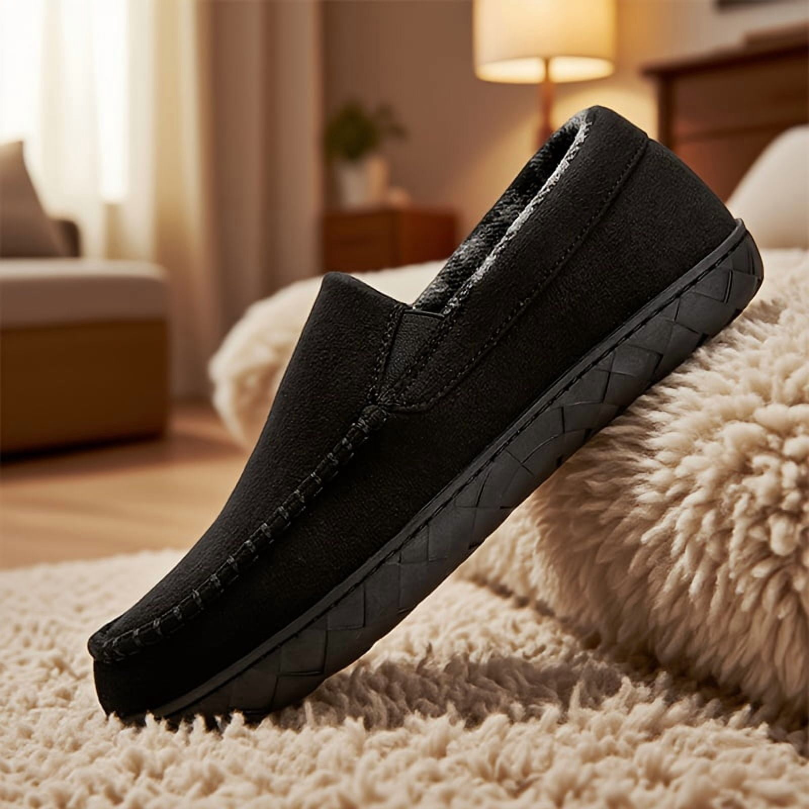 's Fleece-Lined Slip-On Slippers - All-Season Indoor/Outdoor House ...