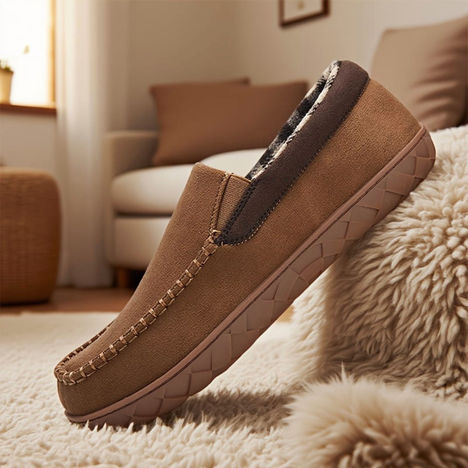 [Durable Slip-On] Men's Slip-On Sneakers - Soft PU Upper, Low-Top ...