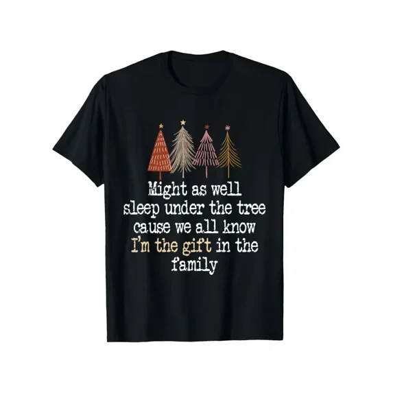 's Funny Christmas Family Saying T-Shirt - "Gift in the Family" Slogan ...