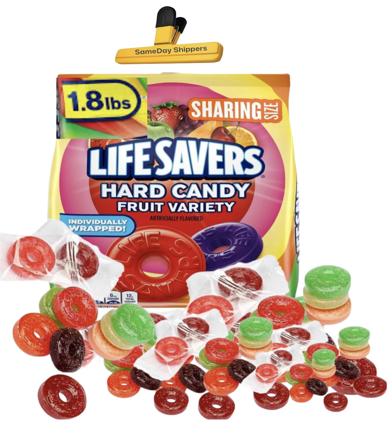 s Hard Candy, Assorted, Individully Wrapped, Bulk, 1.8 Lbs, 10 FLAVOR ...