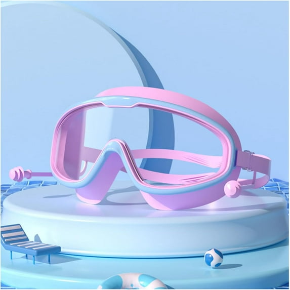 's Large Frame and Anti-Fog Swimming Goggles, Swim Goggles with Nose ...