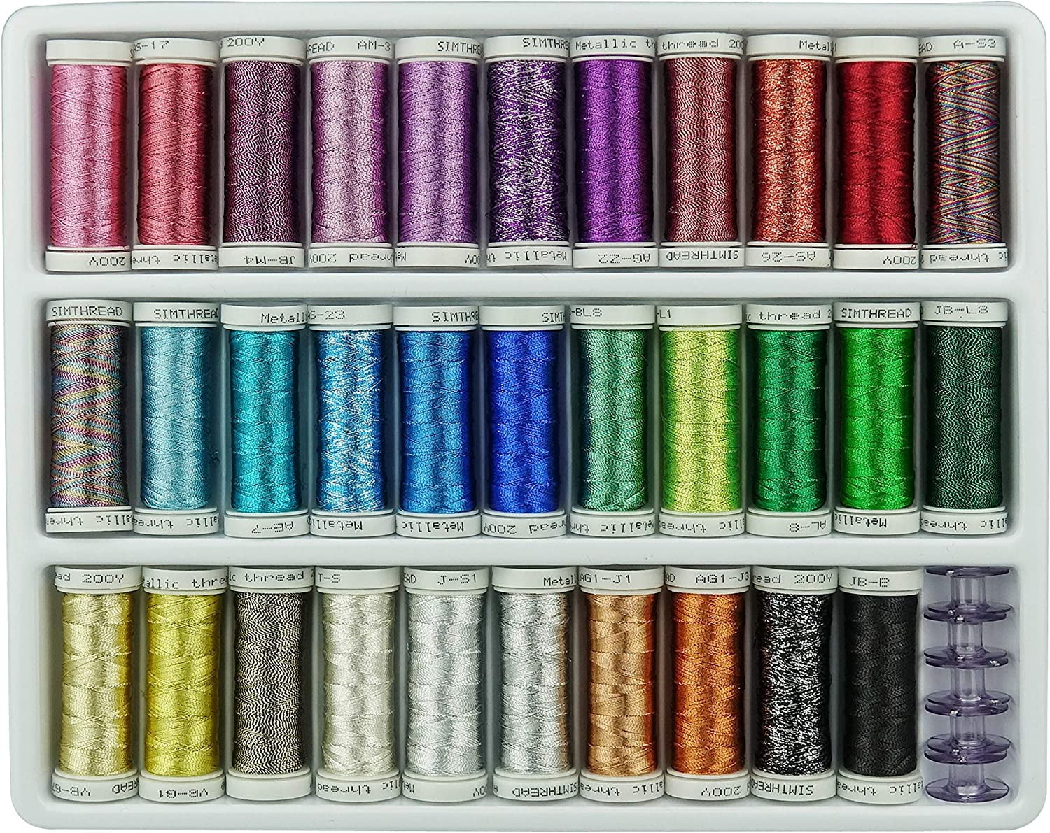 s Metallic Embroidery Thread 200 Yards Ea for French Embroidery or ...