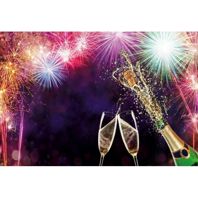 s New Year Photography Backdrop Champagne Shining Sparklers Kids Adults ...