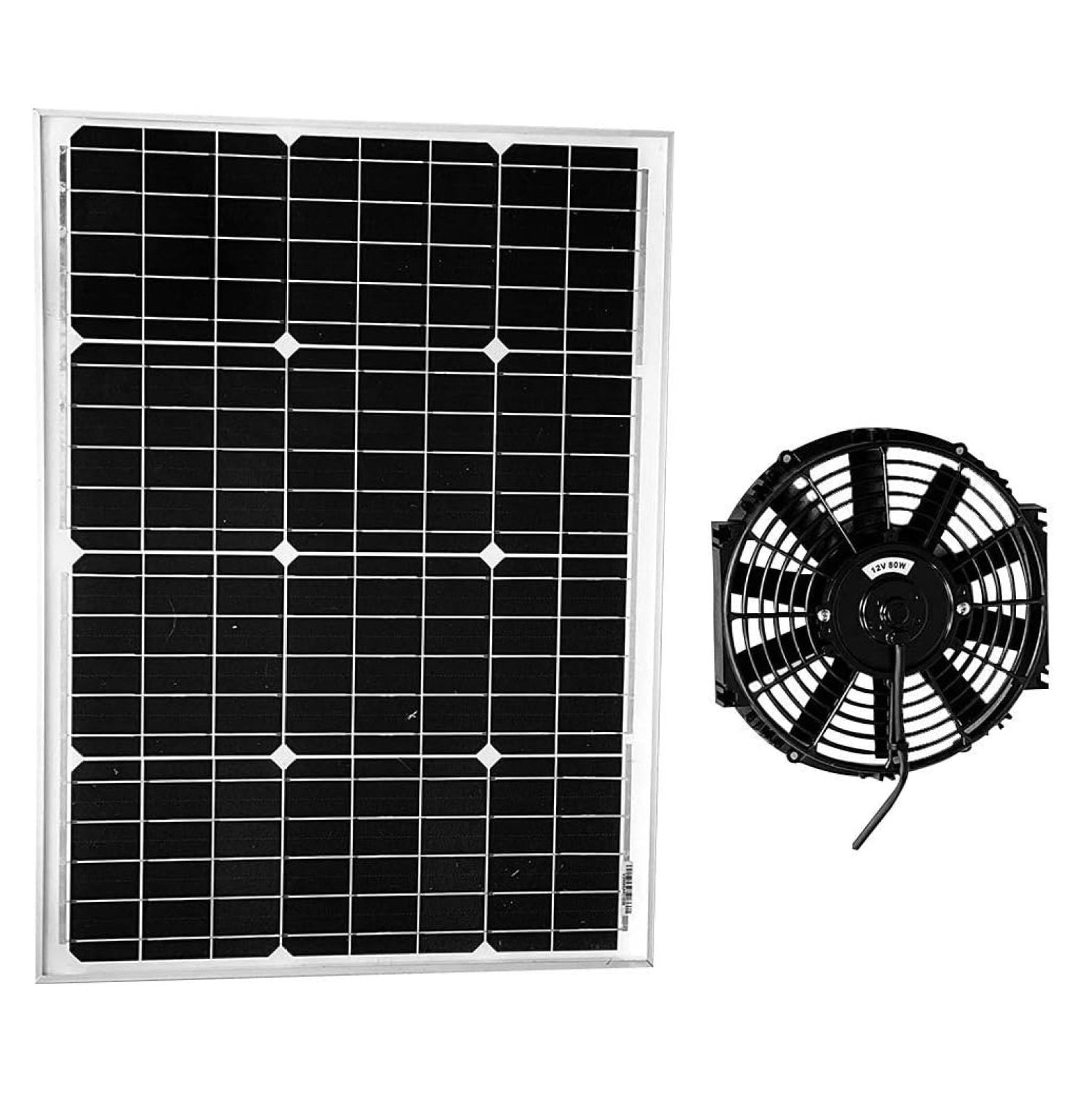 's Powerful 50-Watt with 12 inch Solar Attic Fan Quietly Cools and ...