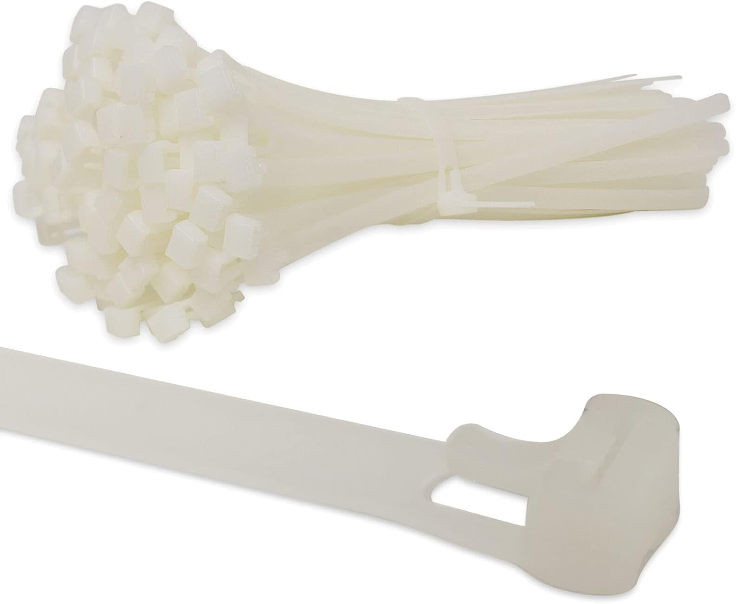 's Releasable/Reusable Cable Ties (7.6mm x 300mm) Pack of 100, UL ...