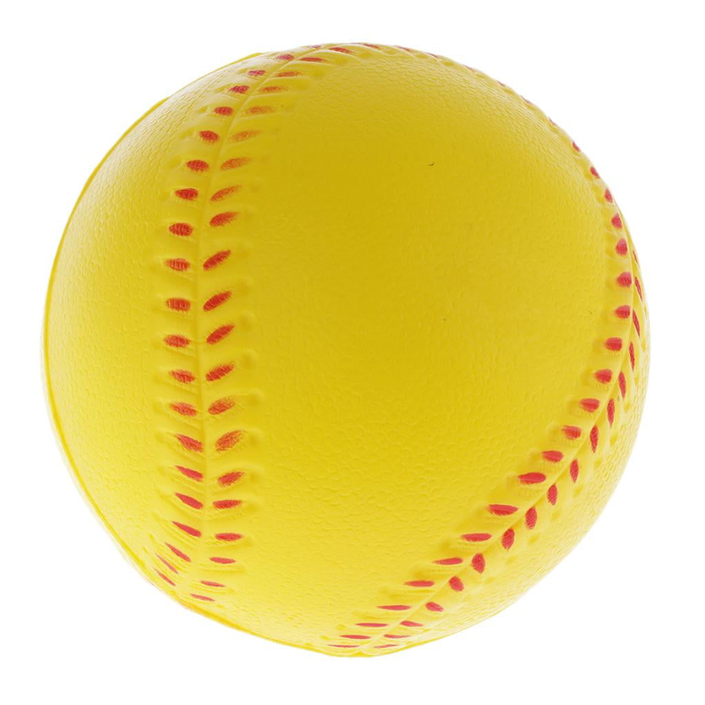 's Soft Training Softball, PU Foam Yellow Baseball Ball for Practice 7 ...