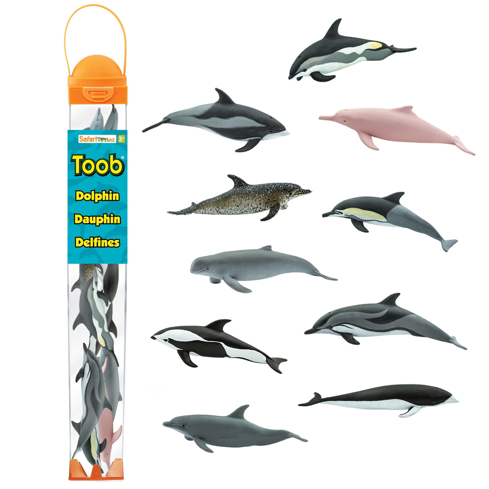 Safari Ltd. Dolphin TOOB - 10 Mini Dolphin Figurines - Educational Toy ...