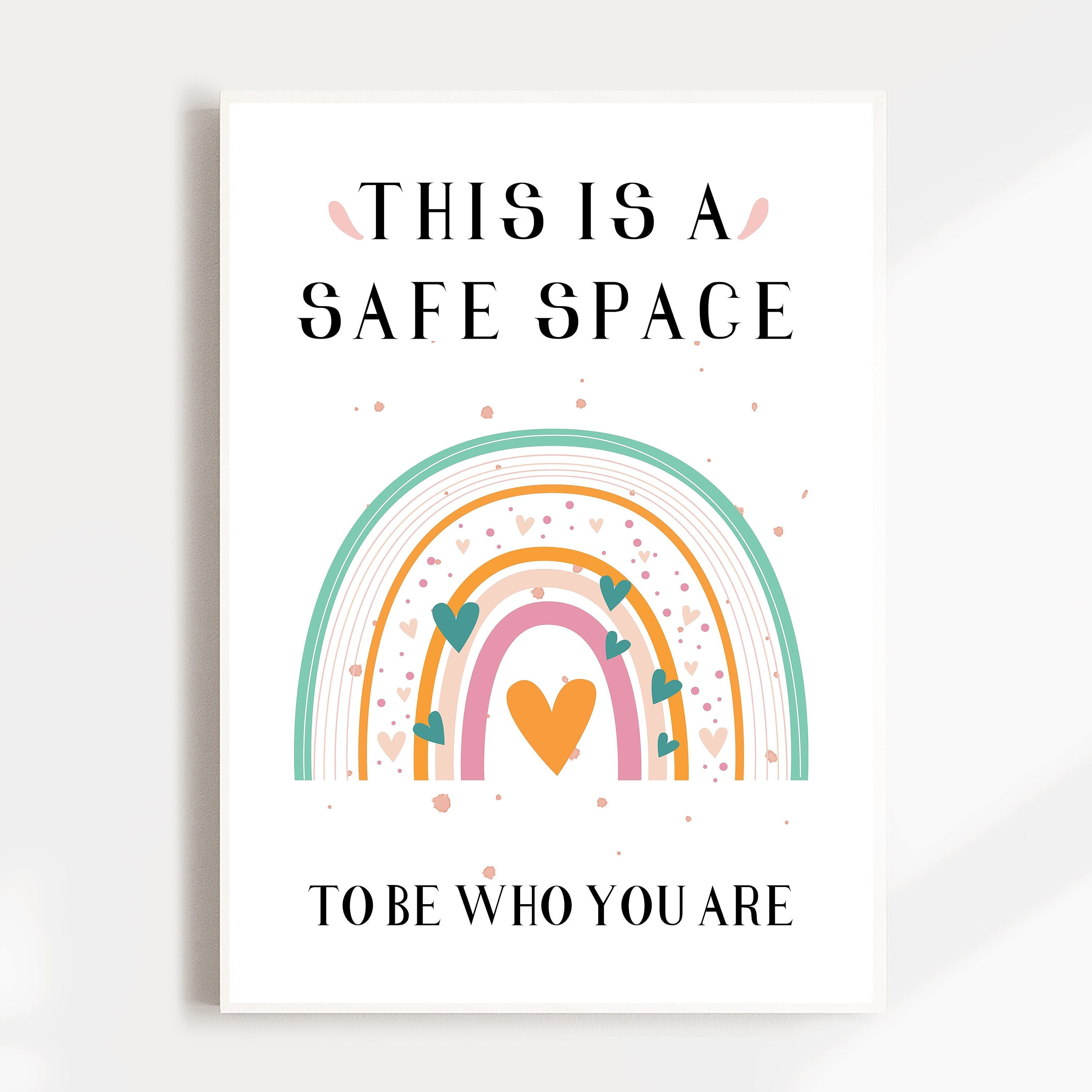 This is a safe space poster,Therapy office decor,Mental health poster ...