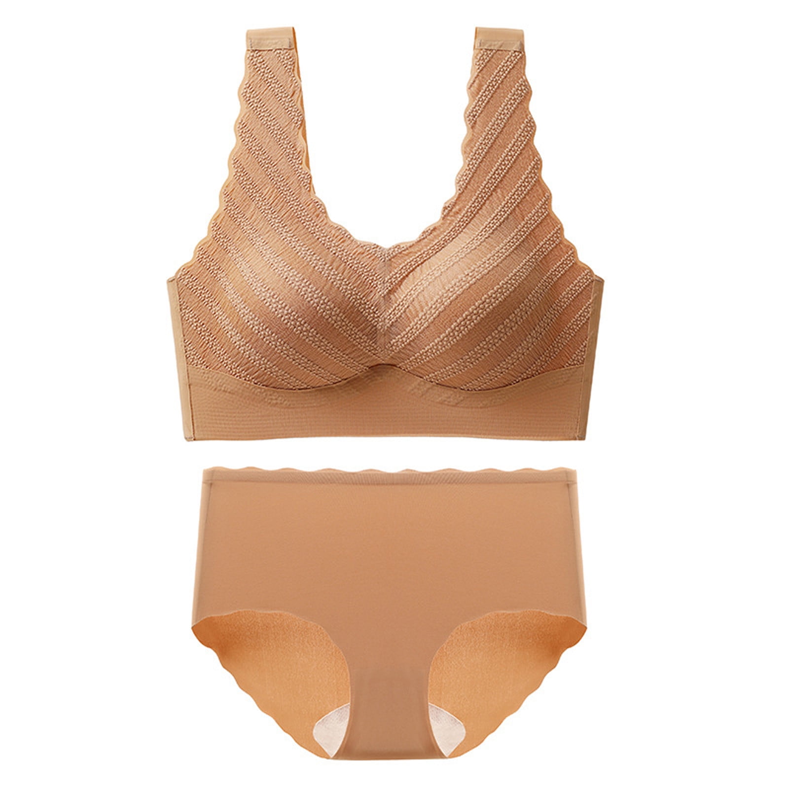 safuny 2pc Underwear Suit for Women Seamless Smoothing Backing Sling ...