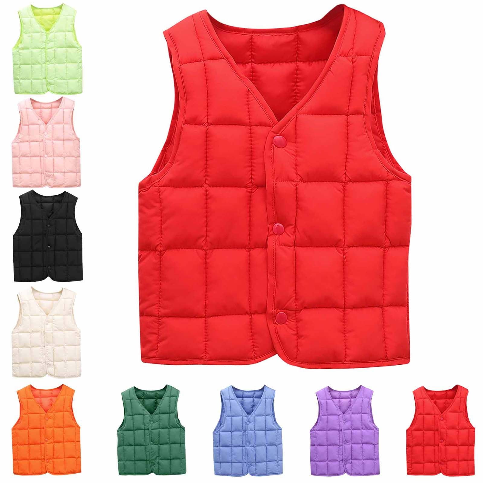 safuny And Winter Baby Boys Girls Baby Button Cardigan Vest Down Cotton ...