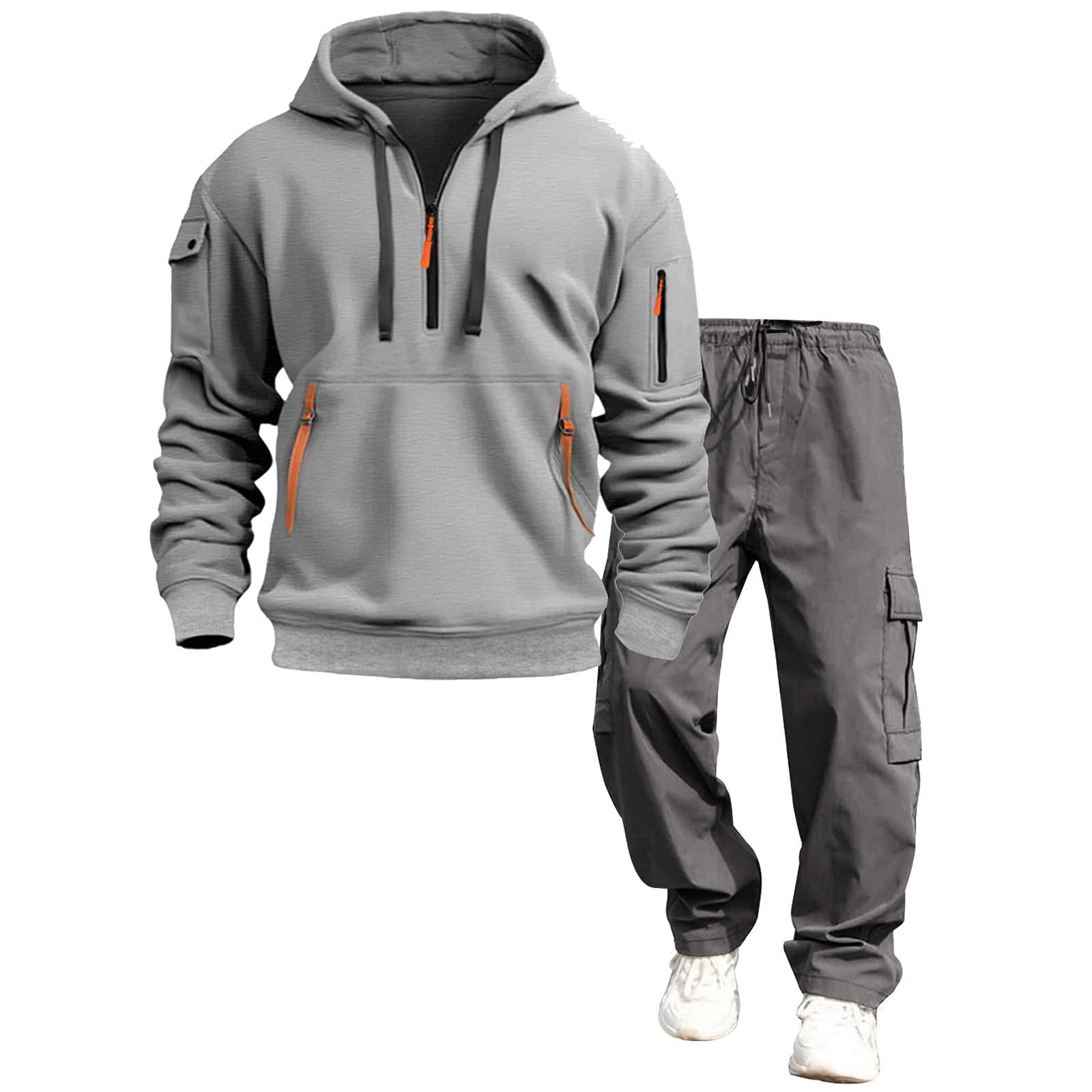 safuny Men Sweatsuits Sets Hoodie Sweatpants Set Track Suits 2 Piece ...