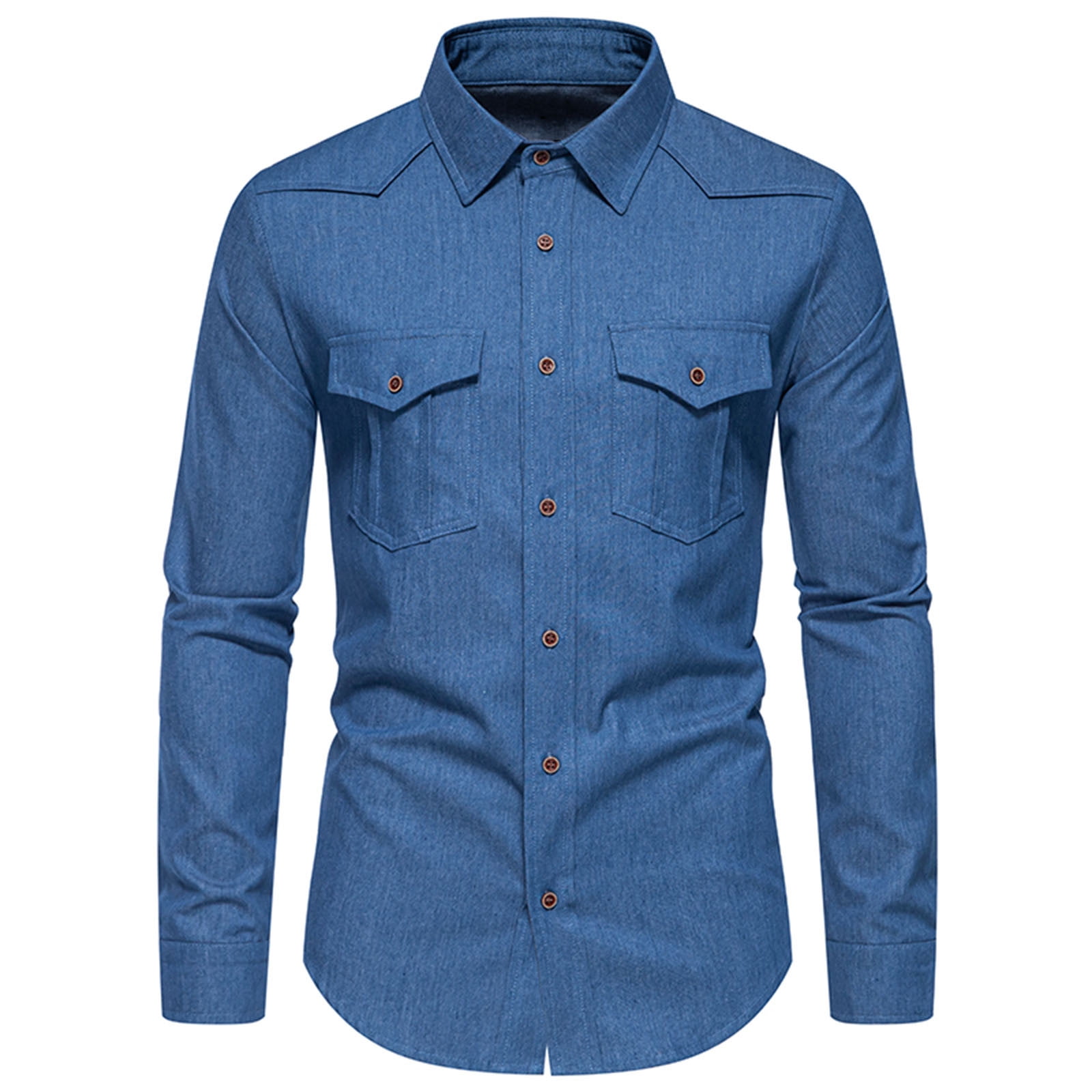 safuny Men's Cargo Solid Color Shackets Long Sleeve Shirts Jackets Slim ...