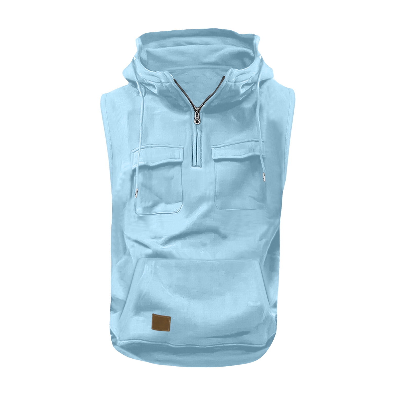 safuny Men's Hoodie Basic Tank Tops Clearance Summer Beach Activewear ...