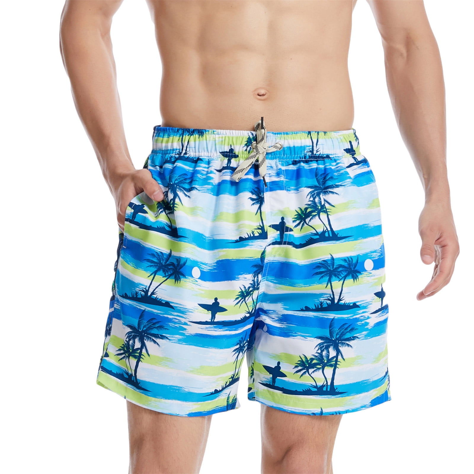 safuny Men's Swim Trunks Shorts Swimwear Holiday Athletic Teens Boys Clearance Beaches Hawaii ...
