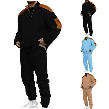 Capreze Drawstring Jogger Sets With Pockets Tracksuit Set for Mens ...