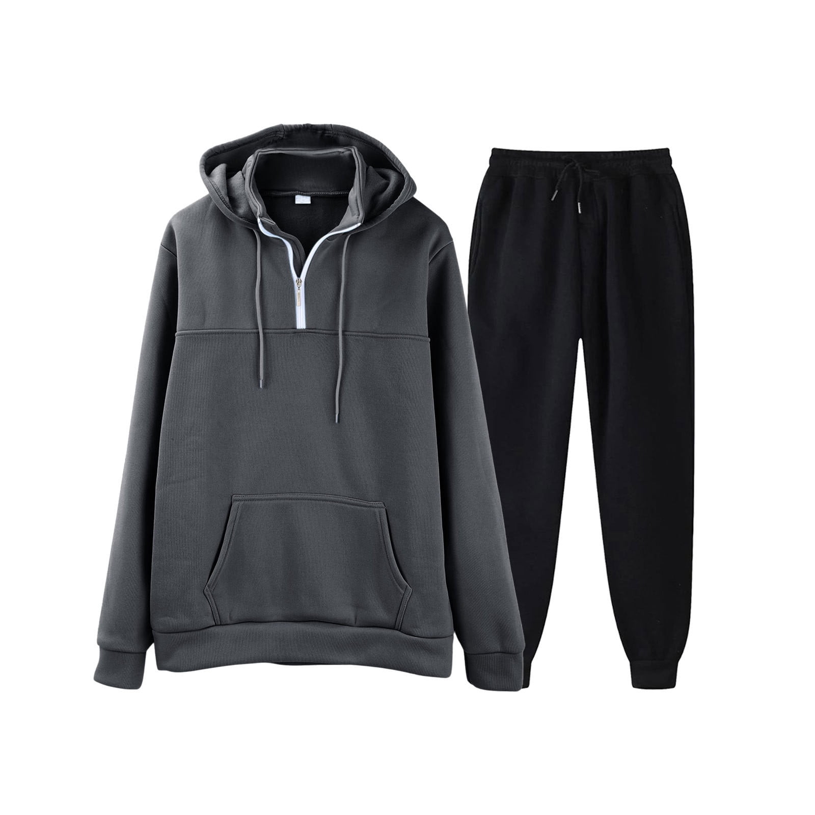 Safuny Mens Sweatsuits 2 Piece Set Big Tall Sweatsuits Jogging Suits Hoodie Sweatpants Set
