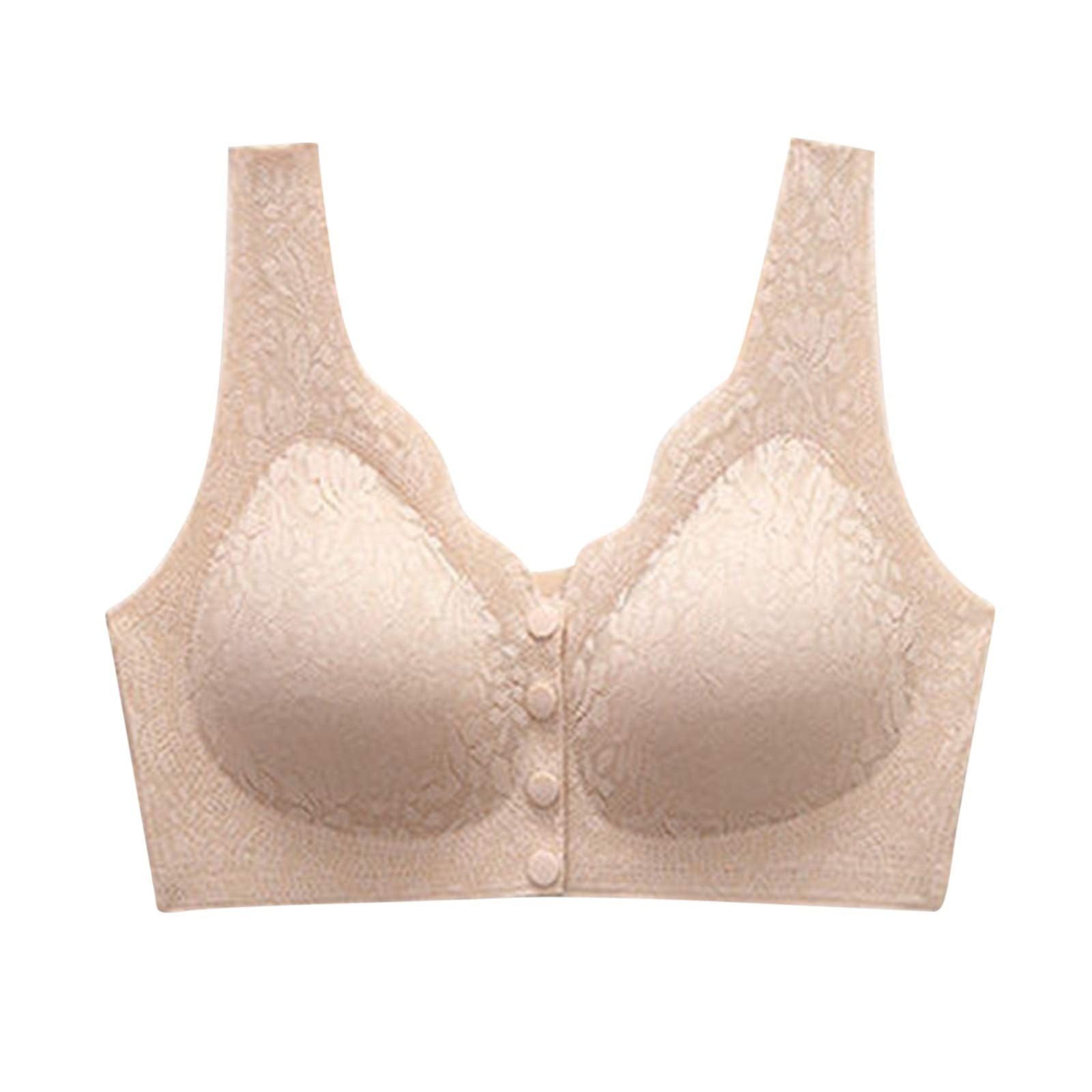 safuny Plus Size Everyday Bra for Women Front Open Bra Comfort ...
