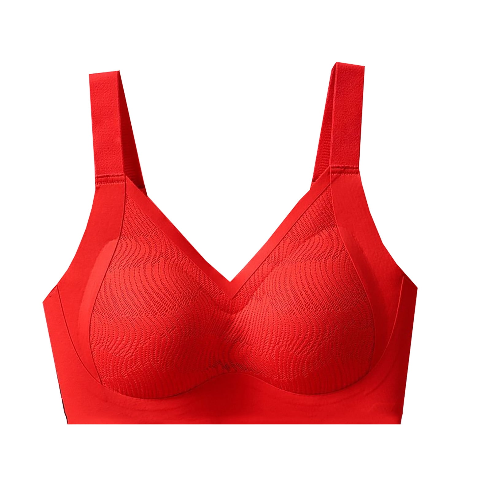 Safuny Push Up Bra Everyday Bra Open Front Bra Plus Size Wireless Seamless Soft Comfort Daily
