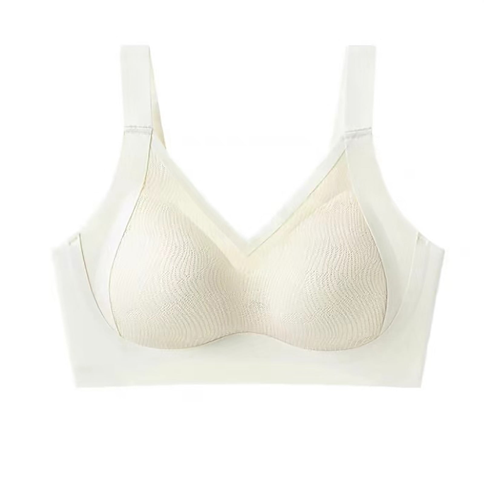 Safuny Push Up Bra Everyday Bra Open Front Bra Plus Size Wireless Seamless Soft Comfort Daily