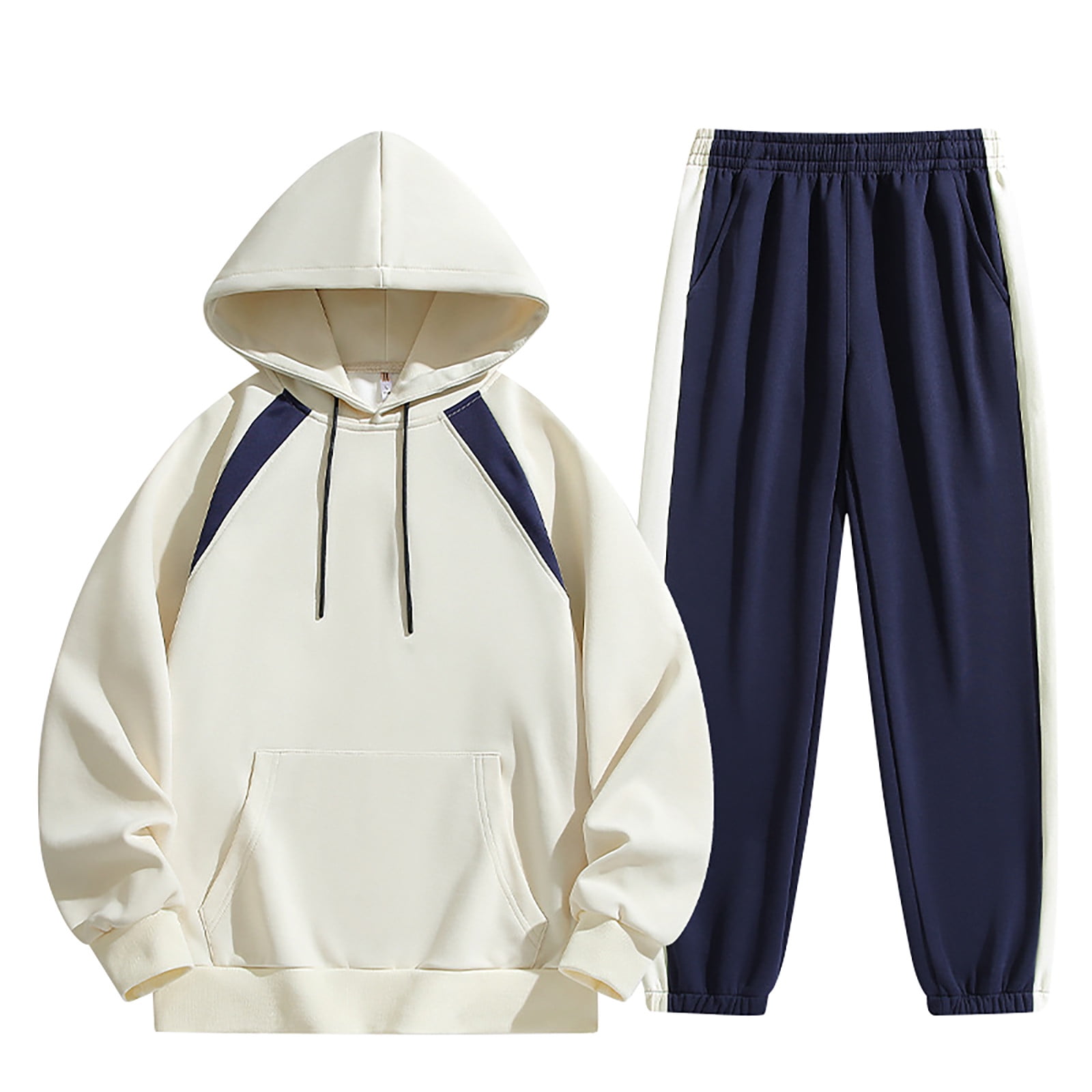 safuny Sweat Set Hoodies for Men 2 Piece Sweatpants Sweat Suit Fall ...