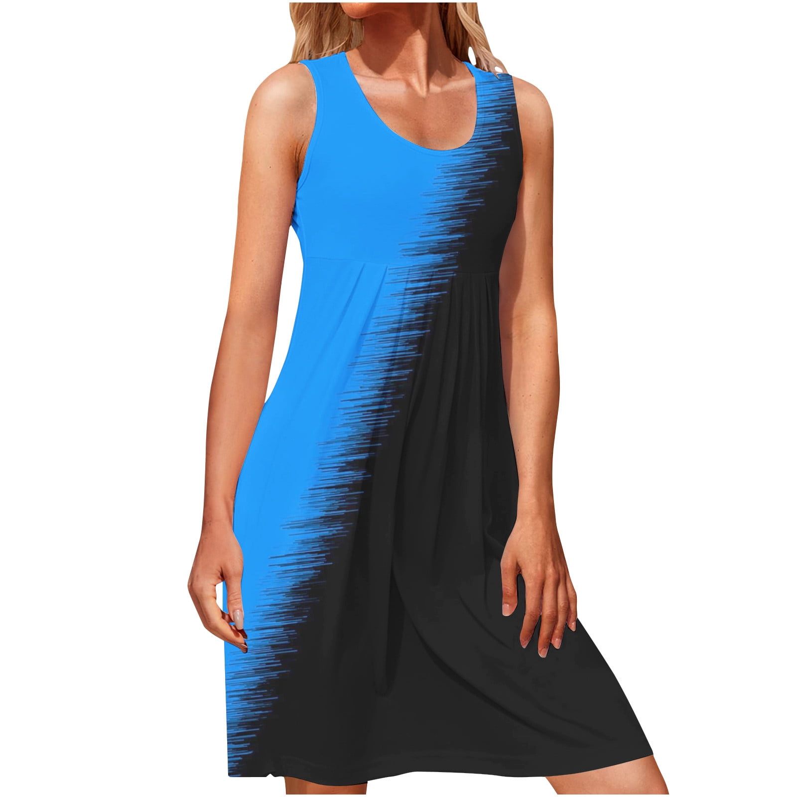 safuny Women's Cotton Linend Mini Loose Dress Pajamas Sundress Color ...