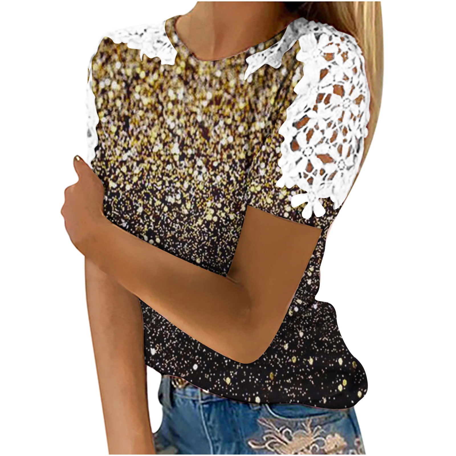 safuny Women's Raglan Tops Fashion Clothing Solid Tees Summer Short ...