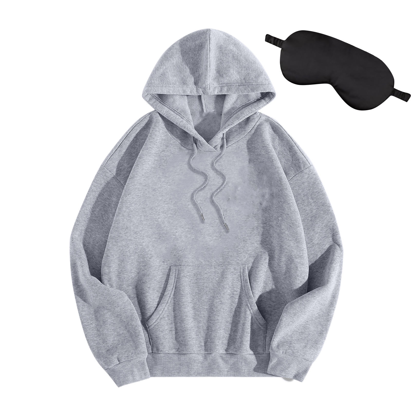 safuny Womens Travel Hoodie with Eye Mask Comfy Airplane Mode Travel ...