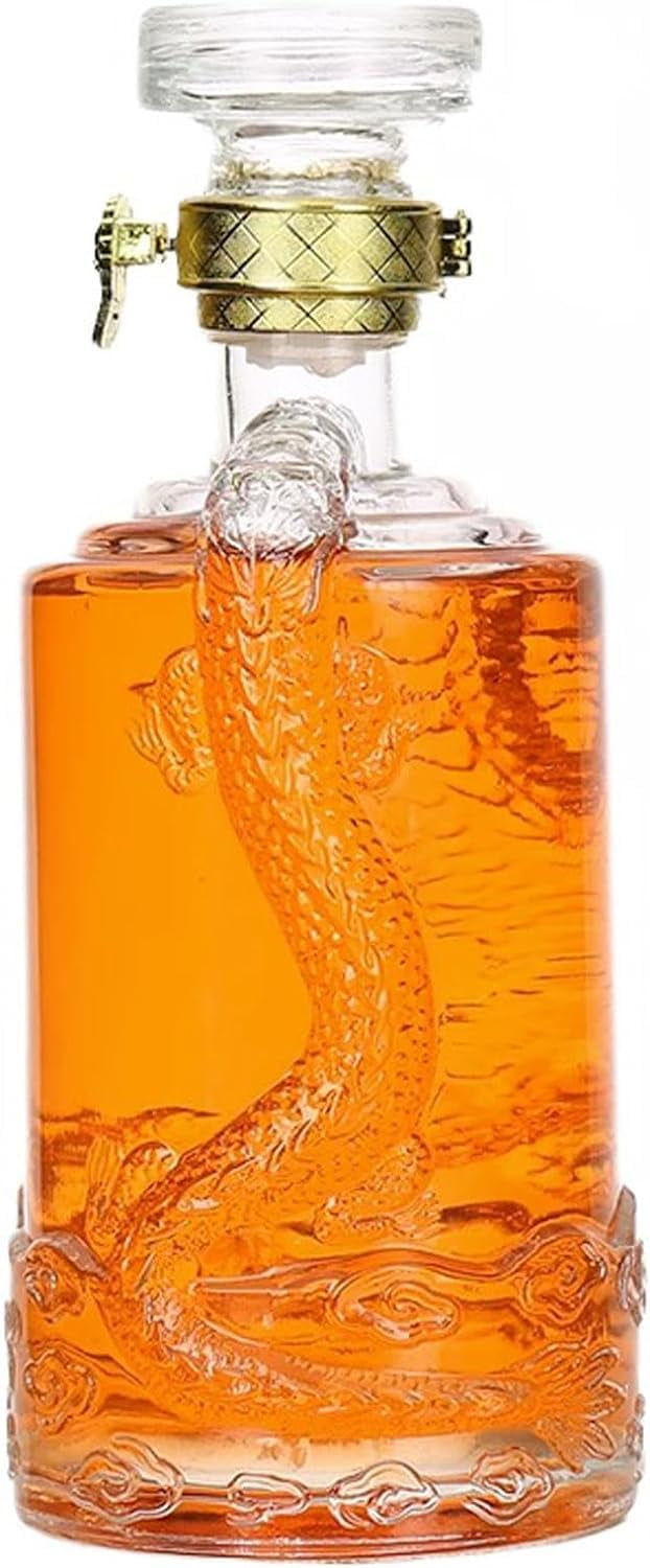 saiYum European Style Crystal Clear Glass Decanter Storage Container ...