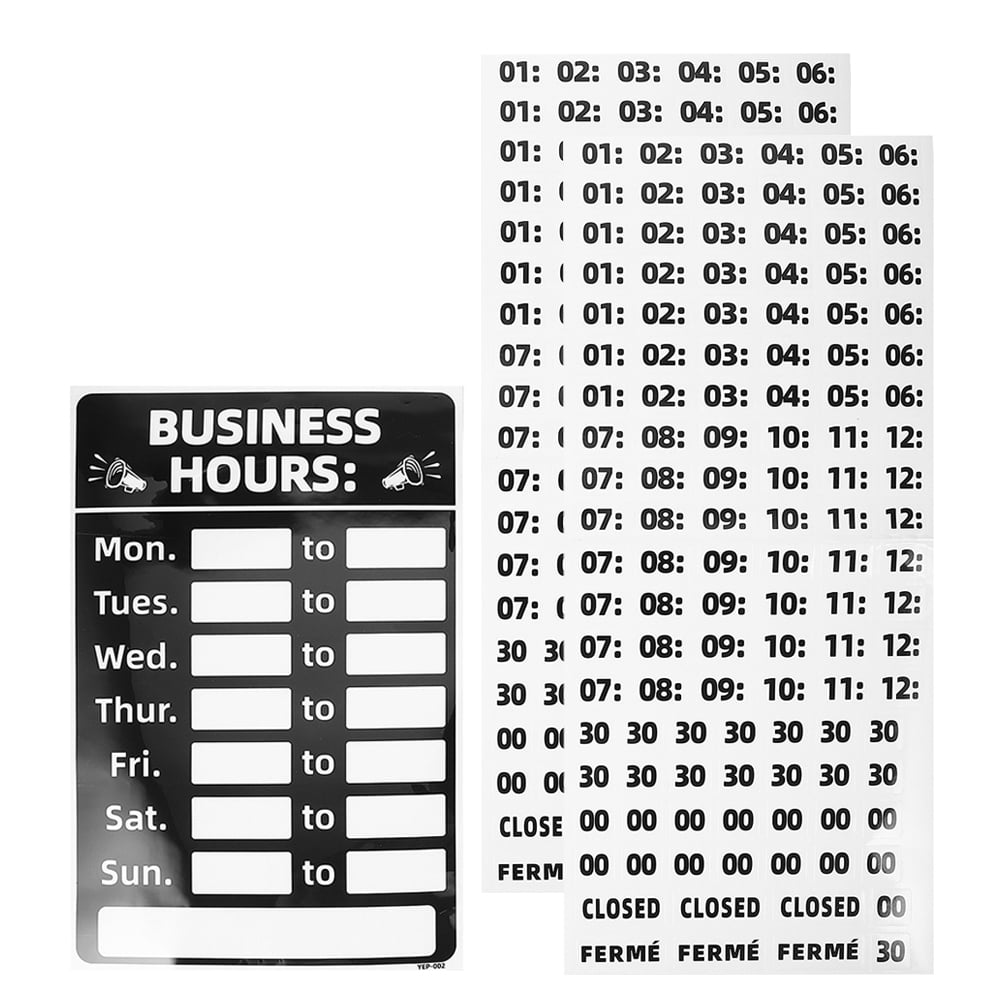 said 1 Set Business Hours Sign Business Time Sign Store Hours Sign ...