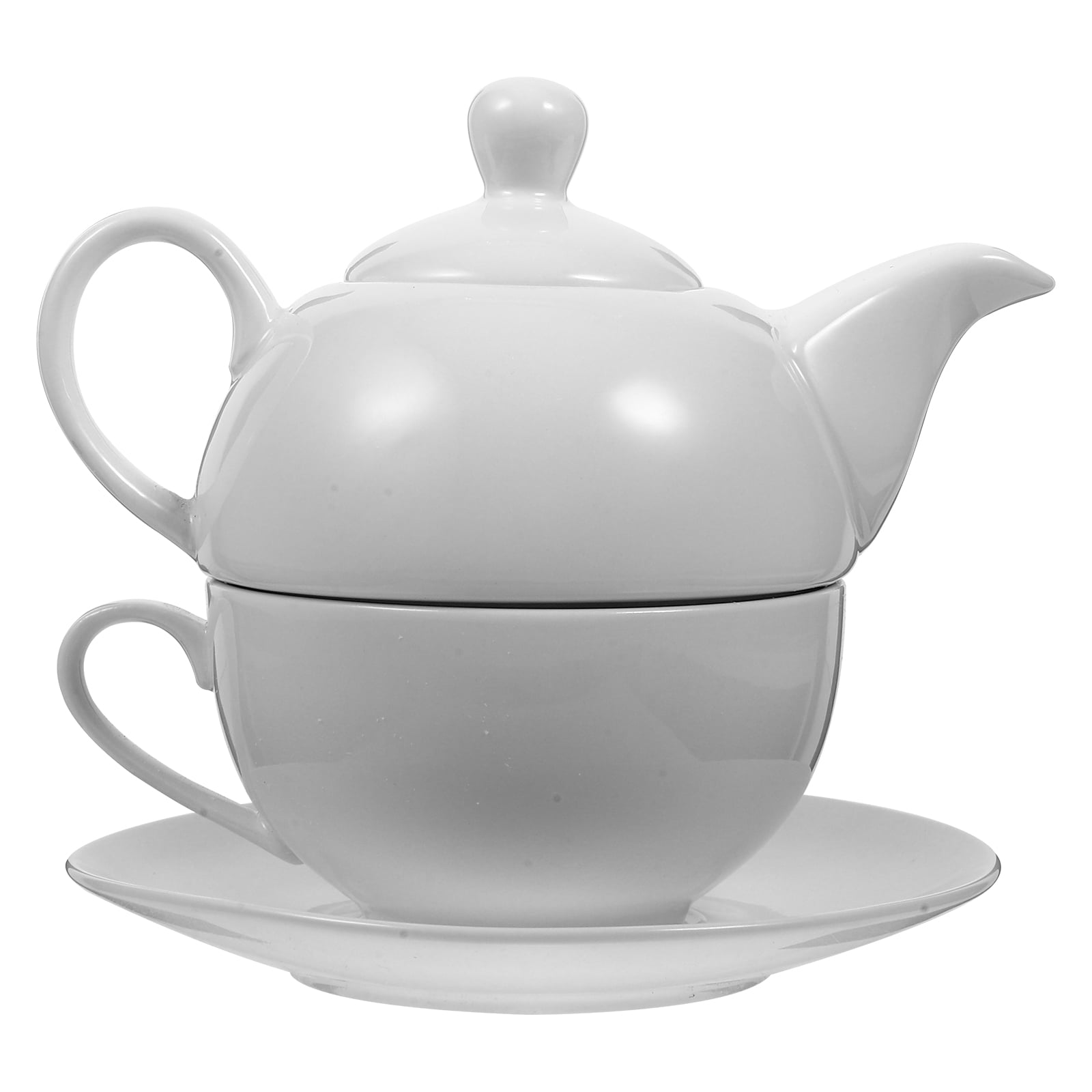 said 1 Set Porcelain Coffee Pot Set Ceramic Tea Kettle Cup Saucer Kit ...