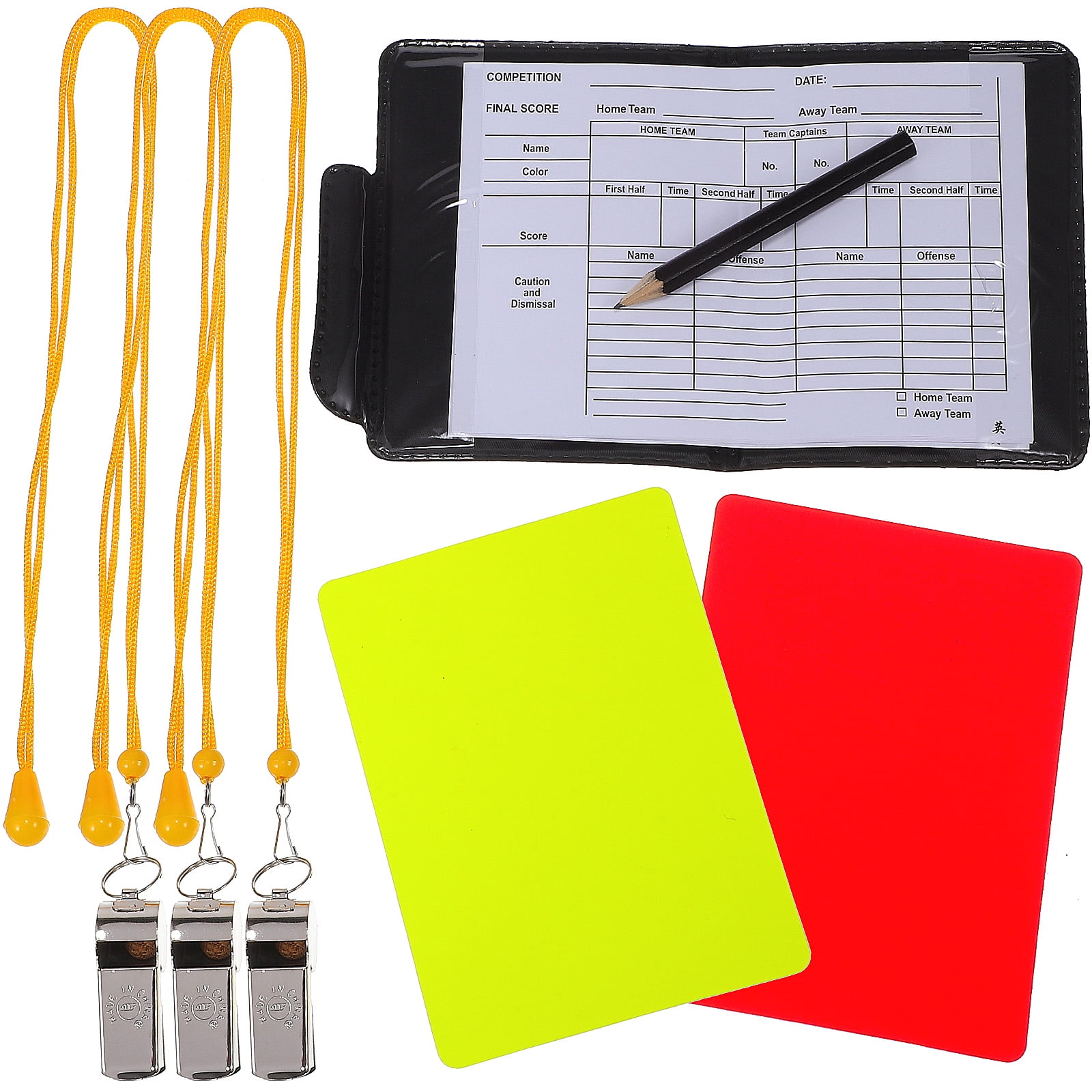 said 1 Set Referee Kit Standard Referee Card Referee Score Sheet ...