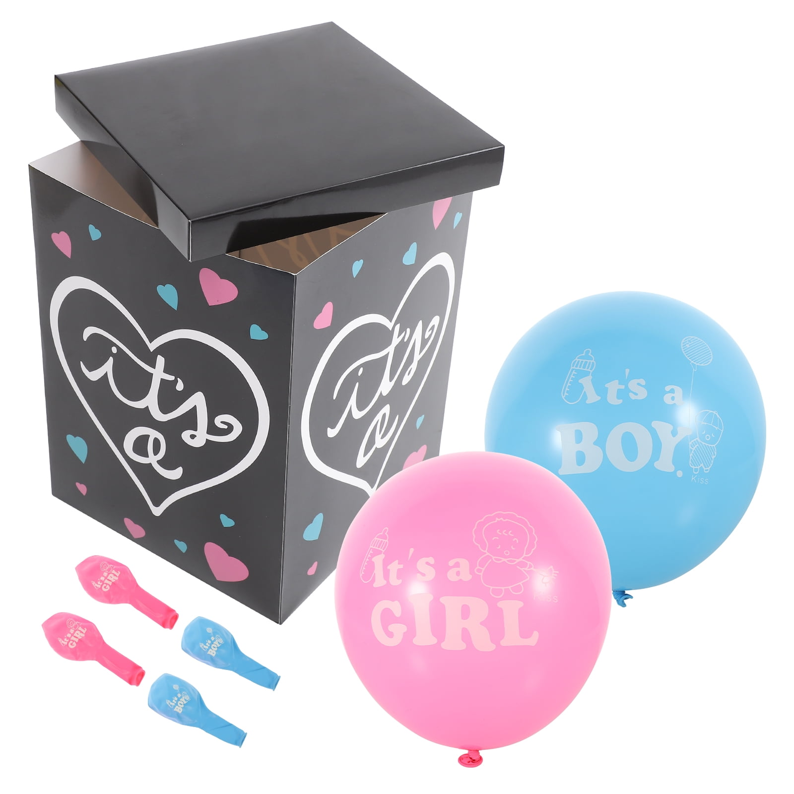said 1 Set of Gender Reveal Party Box Gender Reveal Balloons Box Paper ...
