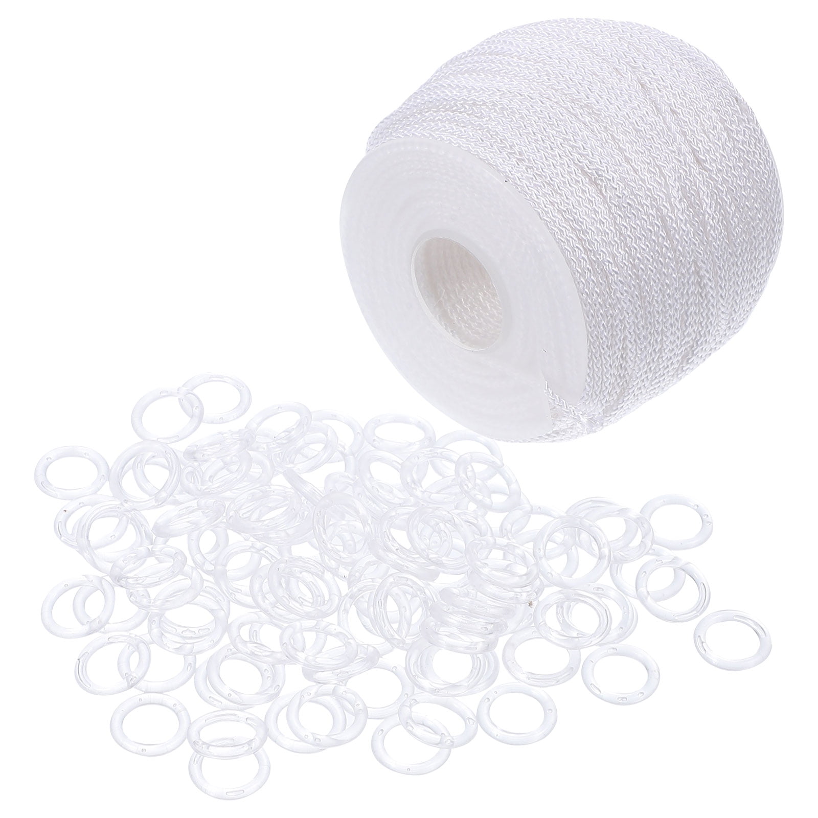 said 1 Set of Roman Blind Curtain Rings Shade Blinds Pull String Rope ...