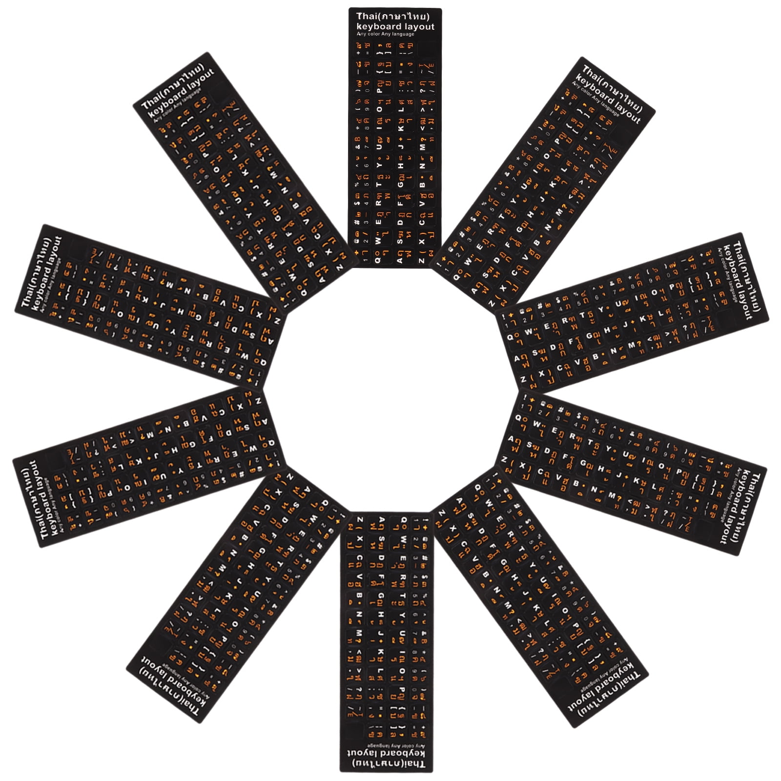 BESTYASH Bestyash Thai Language Keyboard Stickers PVC Assorted Color ...