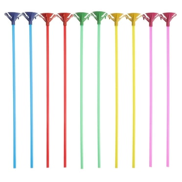 Way To Celebrate White Plastic Balloon Sticks with Cups 19.69 inches 20 ...