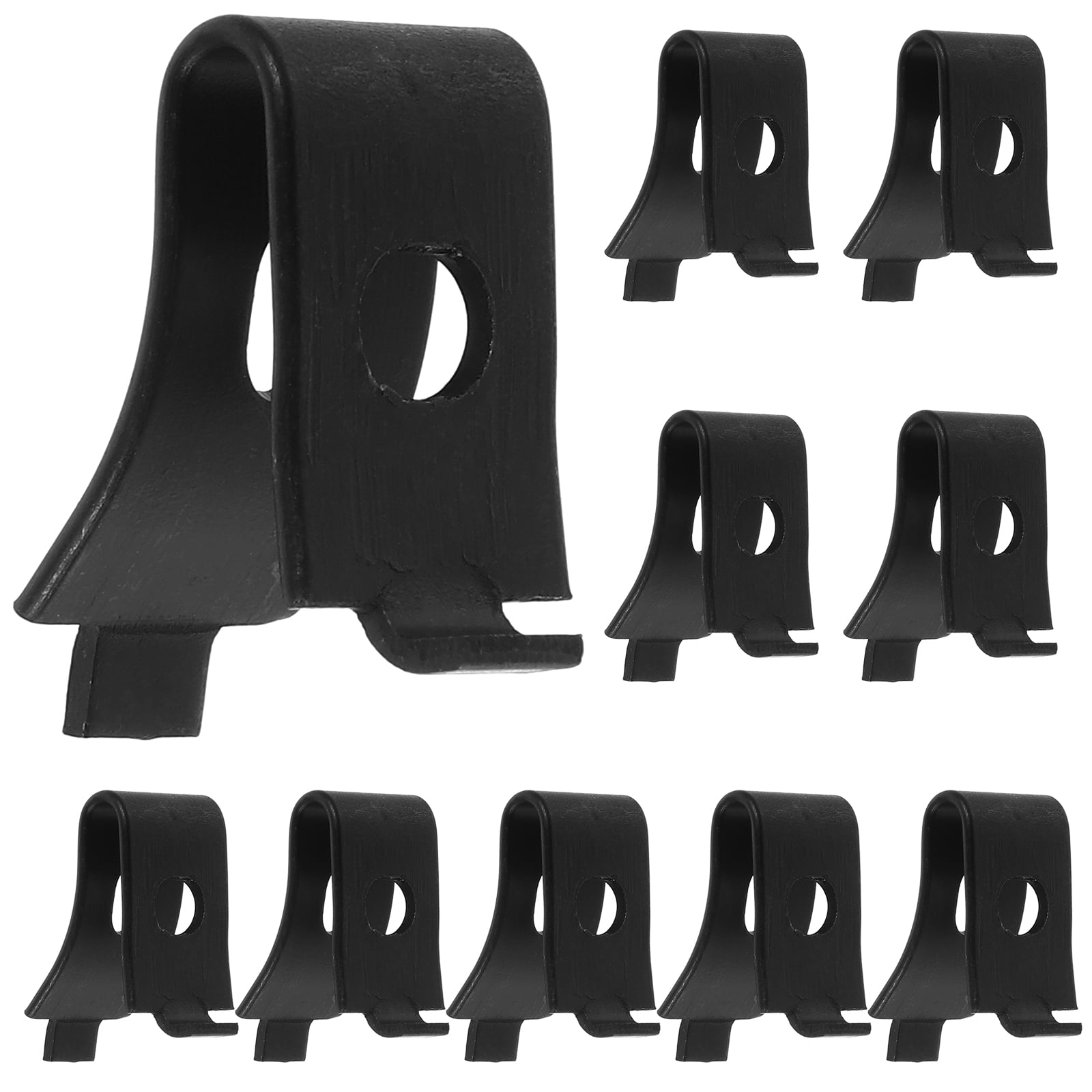 Worgeous Stable Fixing Pilaster Shelf Clip Black Stainless Steel 10Pack ...