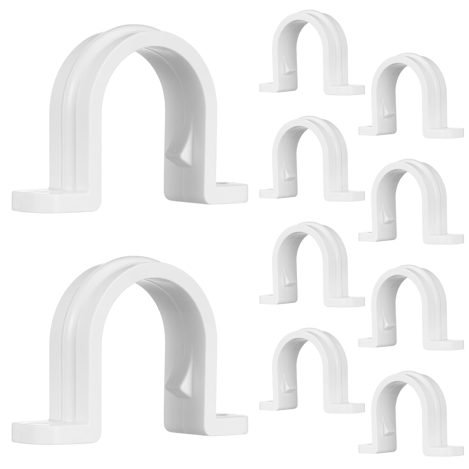 BESTYASH 10Pcs White Tube Mount Clamps U Brackets Plastic Hose Secure ...