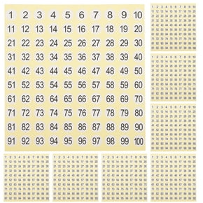 1 Inch Number Stickers