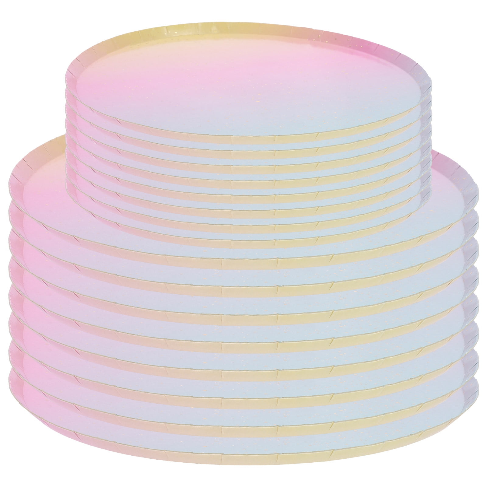 Worgeous Multi Color Paper Plates for Party Disposable Elegant Rainbow ...